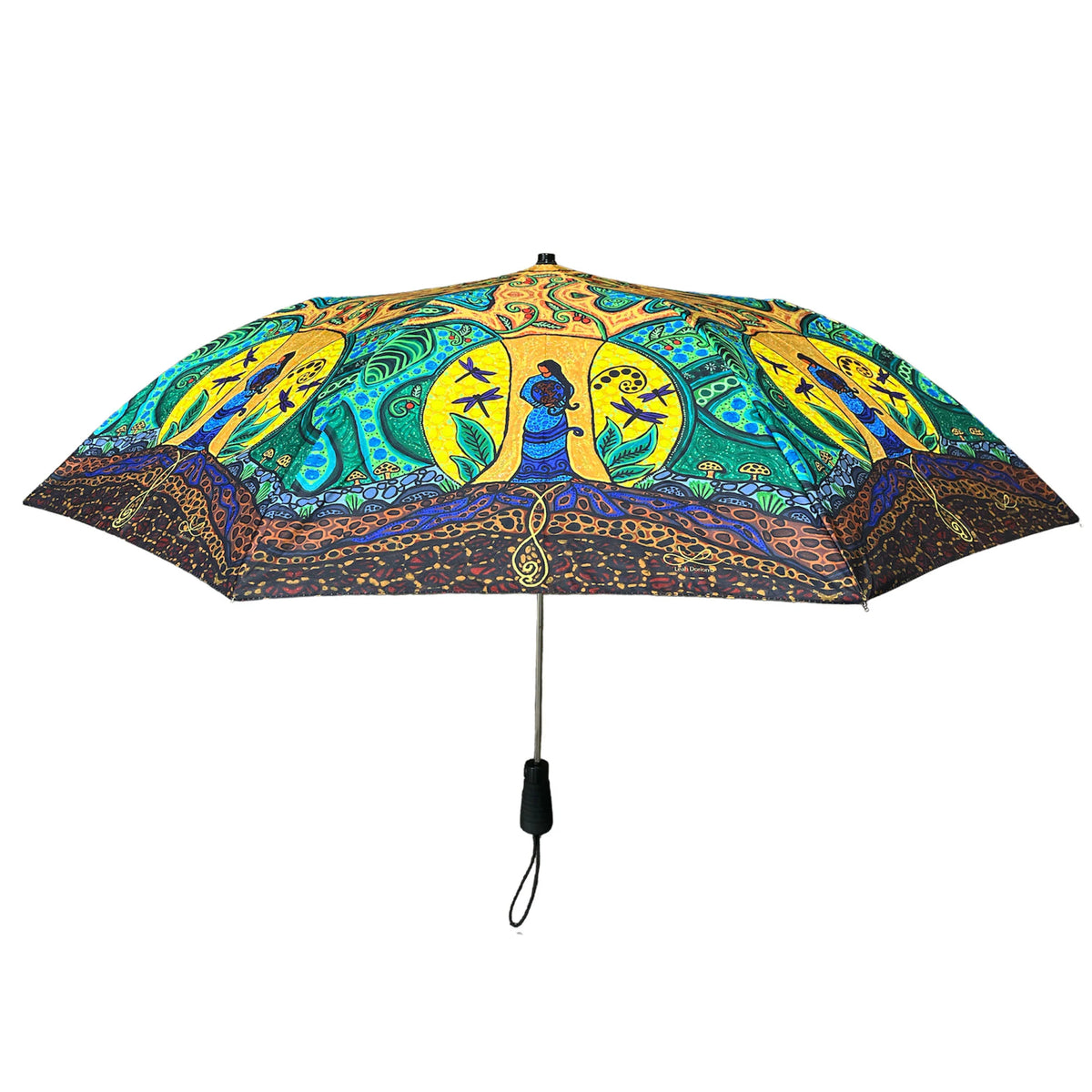 Leah Dorion Strong Earth Woman Artist Collapsible Umbrella – Indigenous ...