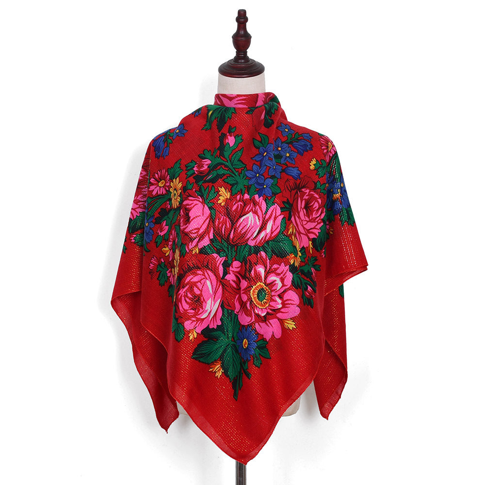 Red Kookum Shawl / Ukrainian Shawl – Indigenous Gifts