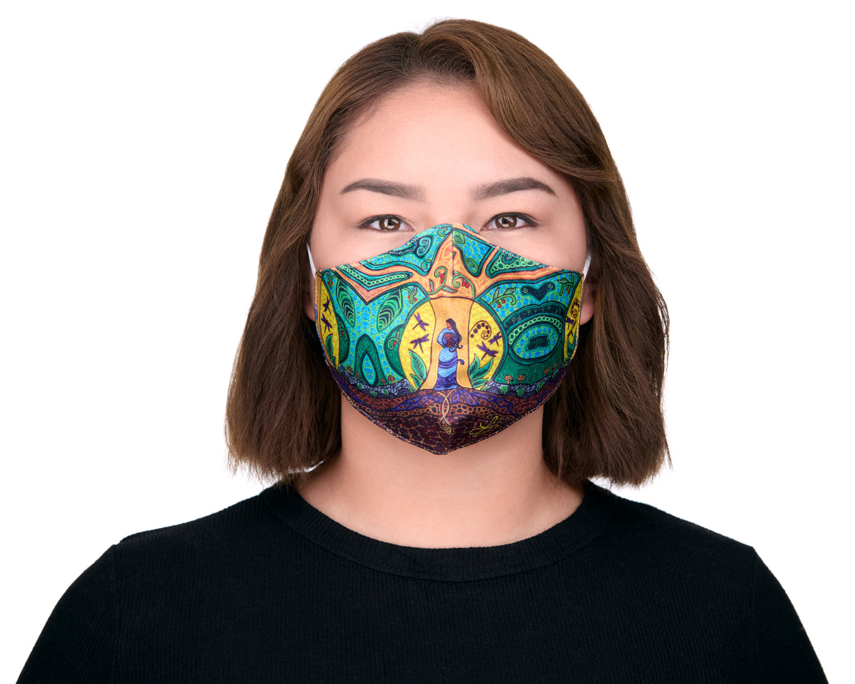 Leah Dorion Strong Earth Woman Reusable Adult Face Mask – Indigenous Gifts